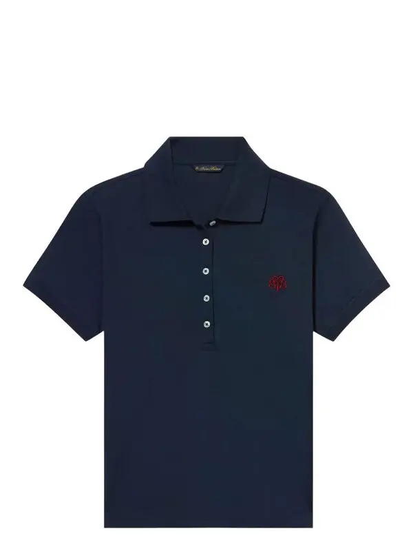 Brooks Brothers Logo-embroidered Piqué Polo Shirt - Blue