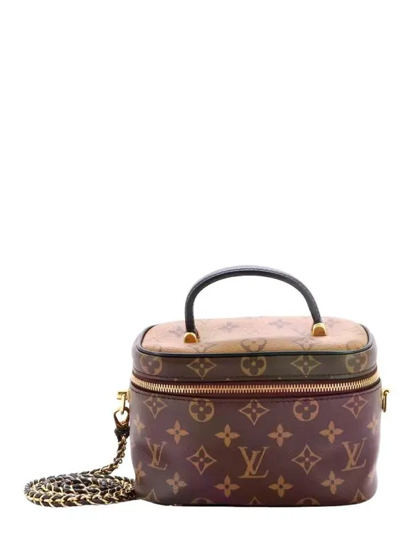 LOUIS VUITTON Reverse Monogram Canvas Pm Satchel - Brown
