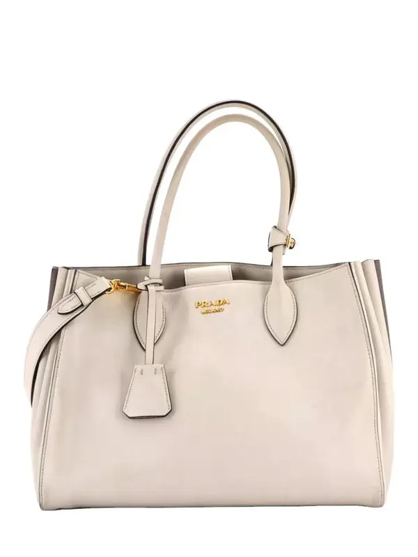Prada Soft Bibliotheque Medium Tote Bag - Neutrals