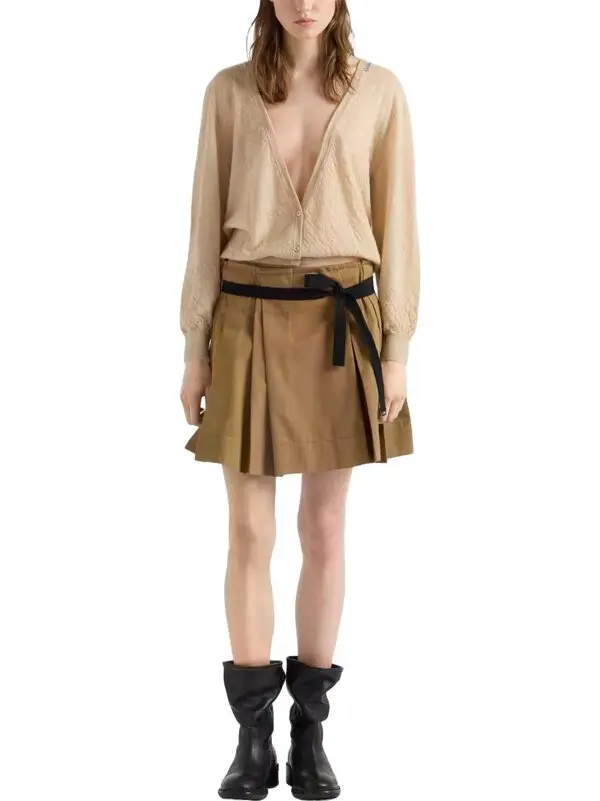 Prada Cashmere V-neck Cardigan - Neutrals