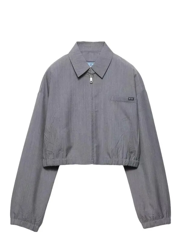 Prada Light Mohair Blouson Jacket - Grey