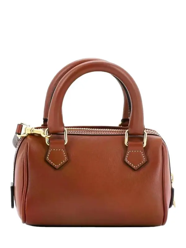 Celine Mini Satchel Bag In Leather - Brown