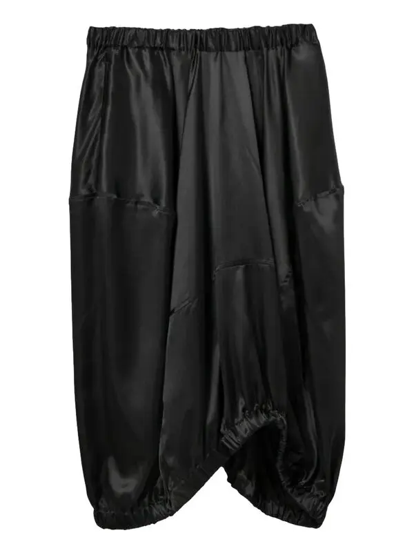 Comme Des Garçons Asymmetric Satin Skirt - Black