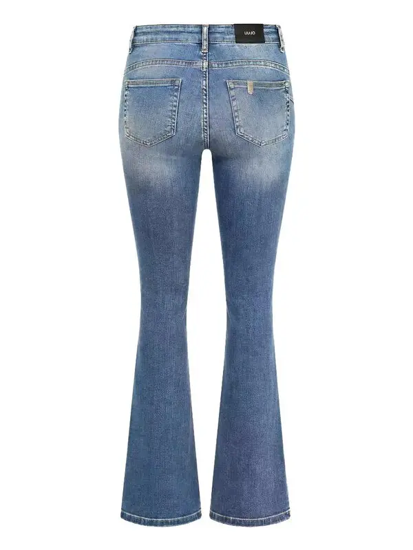 Liu Jo Chain Detail Flared Jeans - Blue