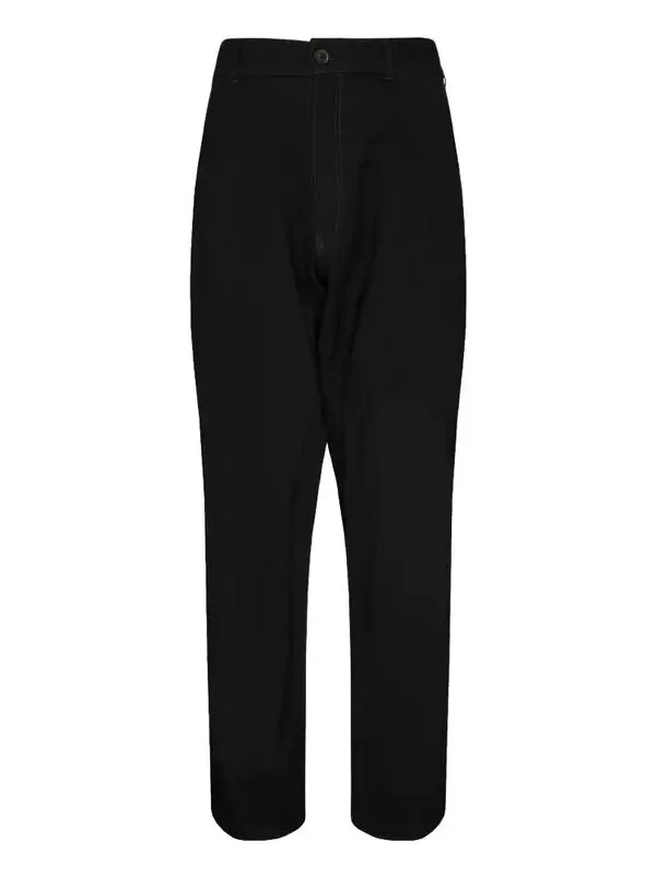 Comme Des Garçons Straight-leg Patch-pocket Trousers - Blue