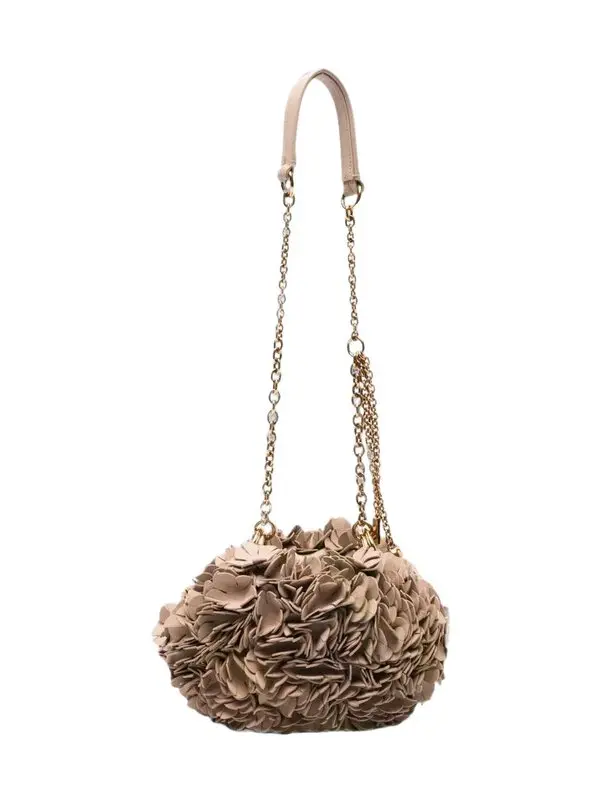 Chloé Plissé Leather Shoulder Bag - Neutrals