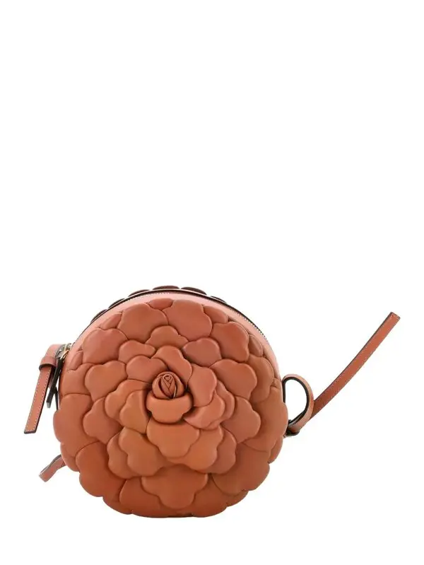 Valentino Garavani Atelier 03 Rose Edition Round Crossbody Bag - Brown