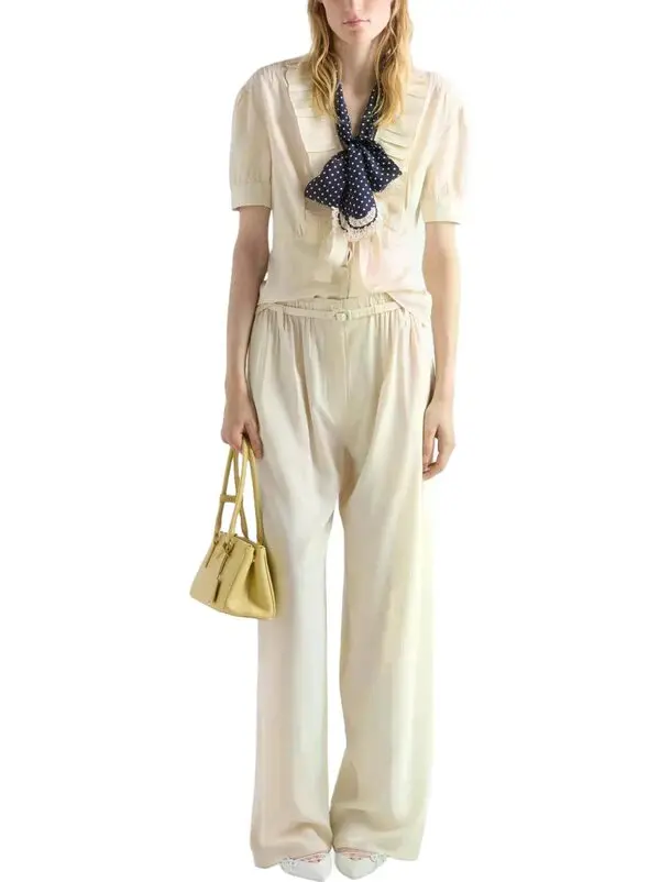 Prada Marocain Shirt - Neutrals