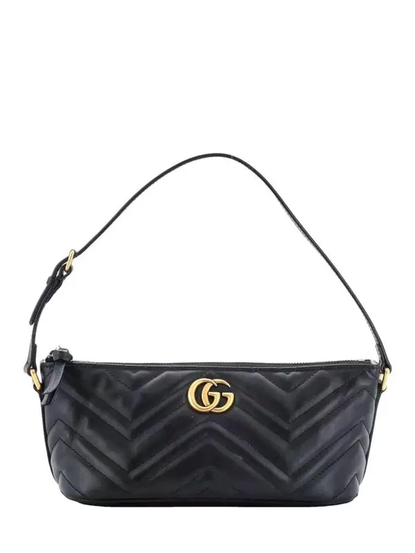 Gucci Matelassé Leather Small Hobo Bag - Black