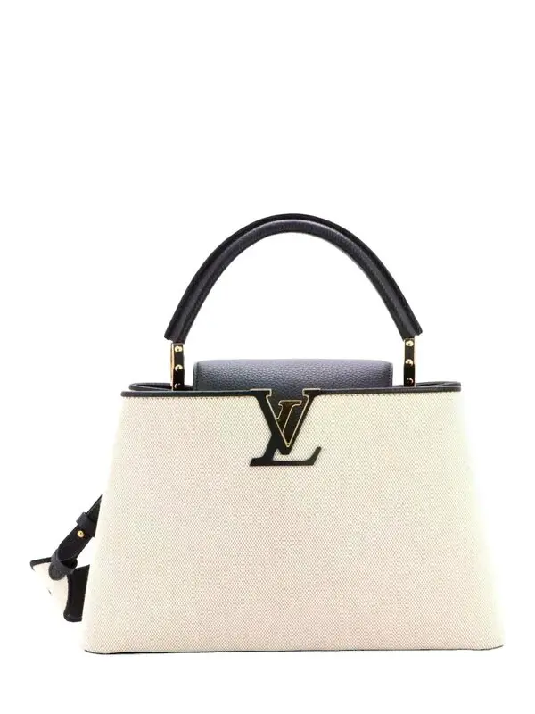 LOUIS VUITTON Capucines Pm Satchel In Canvas And Taurillon Leather - Black