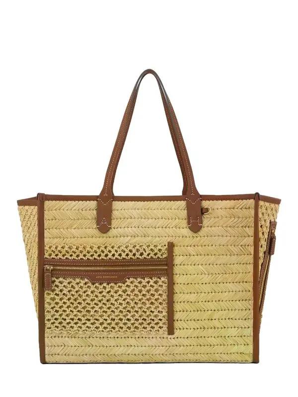 ANYA HINDMARCH Raffia Tote Bag - Neutrals