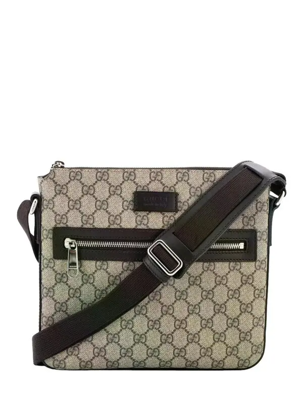 Gucci Gg Coated Canvas Messenger Bag - Brown