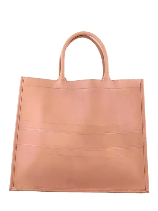 Dior Book Embossed Leather Large Tote Bag - Neutrals