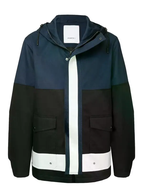 PORTS V Hooded Coat - Black