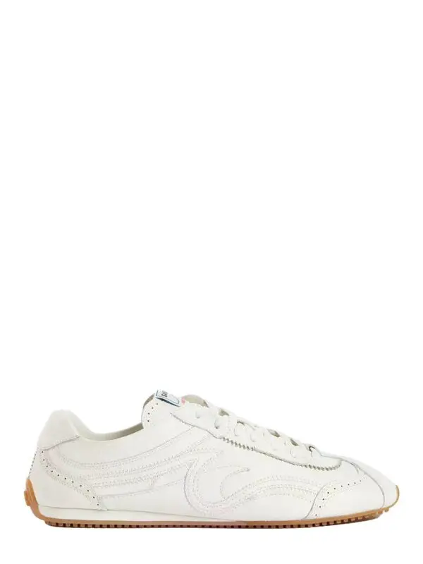 Sandro Light Wave Leather Sneakers - Neutrals