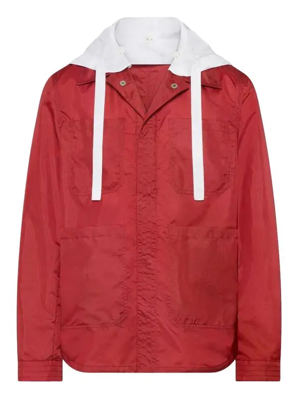 Thom Browne Ripstop Hooded Jacket - Red