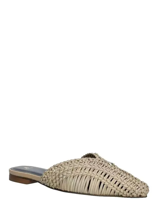 Patrizia Pepe Woven Fly-plaque Slides - Neutrals