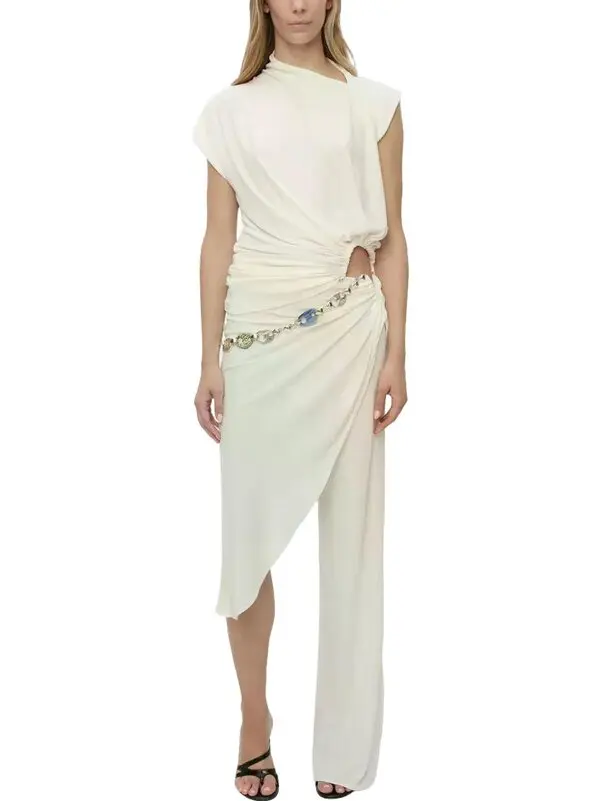 Christopher Esber Crystal Cable-chain Draped Trousers - Neutrals