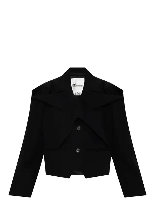 Noir Kei Ninomiya Star-panel Cropped Jacket - Black