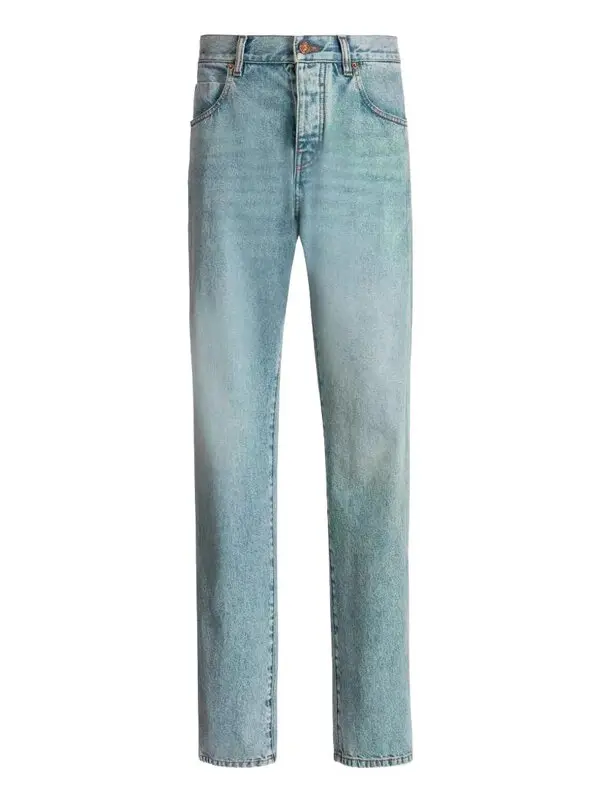 Balmain Loose-fit Light Denim Jeans - Blue