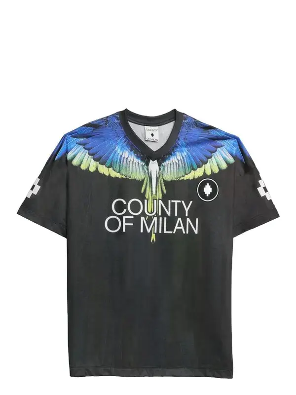 COUNTY OF MILAN Wings-print T-shirt - Black