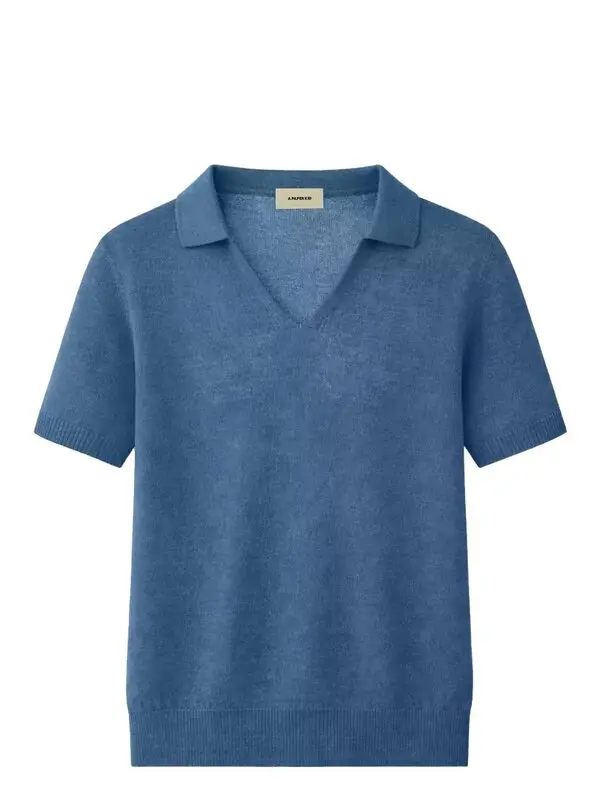 A PAPER KID Knitted T-shirt - Blue