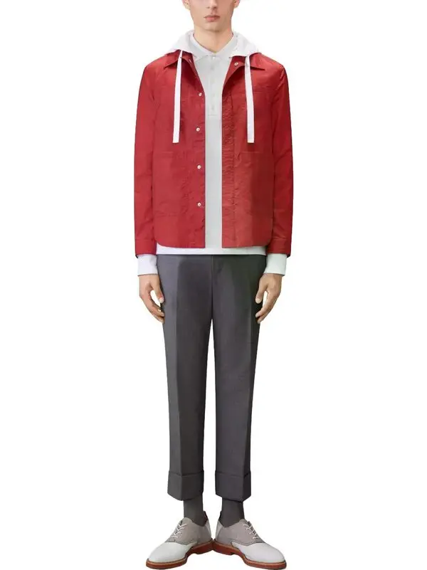 Thom Browne Hooded Ripstop Jacket - Red
