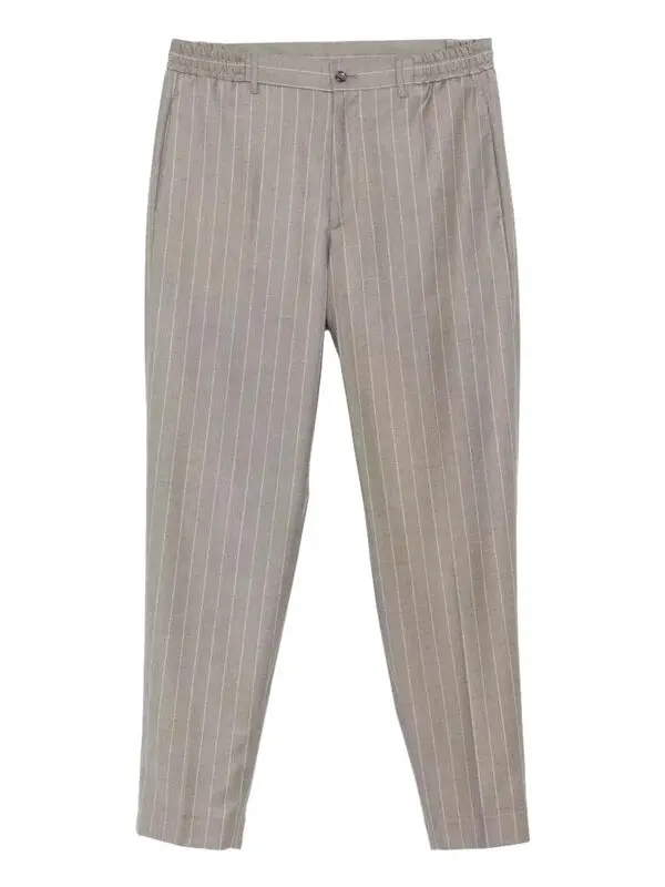 Tagliatore Tailored Pinstriped Trousers - Grey