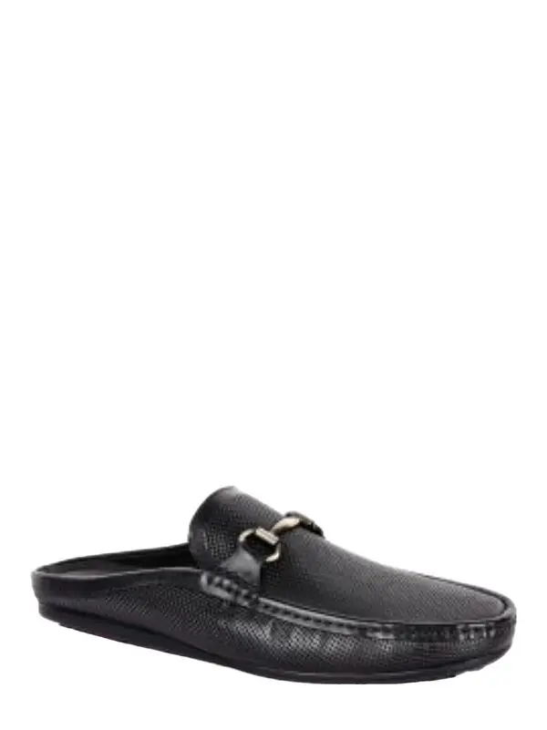 DAVID WEJ Soft Leather Slip-on Loafers With Horsebit Detail - Black