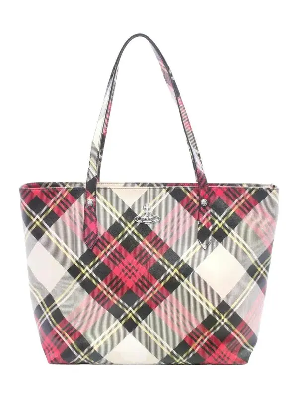 VIVIENNE WESTWOOD Tartan Tote Bag - Red