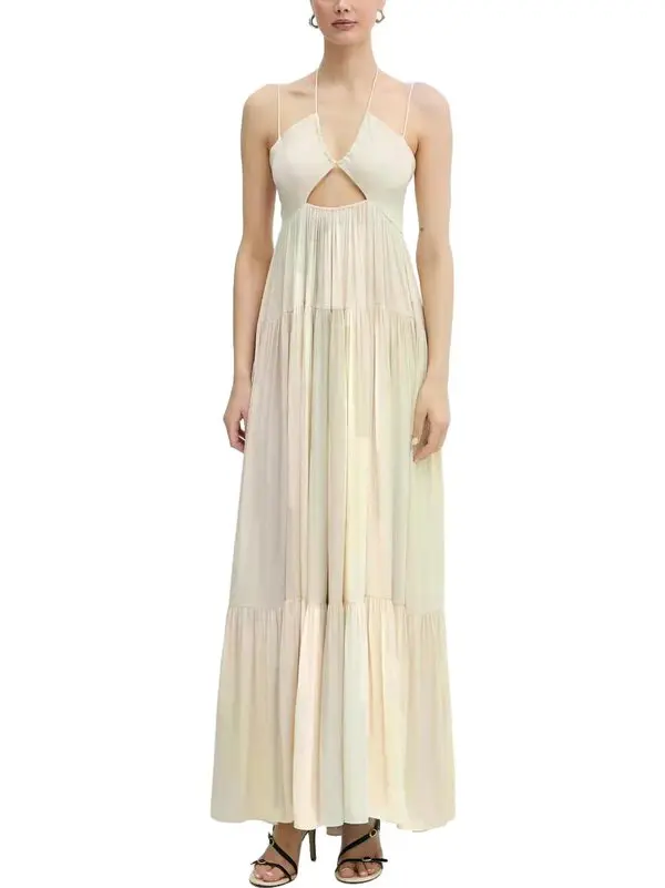 Patrizia Pepe Beige Cut-out Tiered Dress - Neutrals