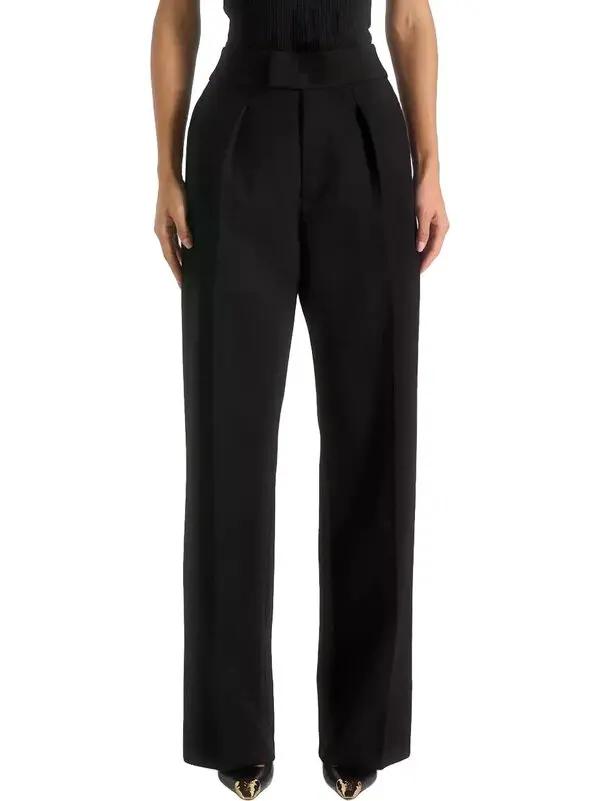 Manière De Voir High-waist Wide-leg Tailored Trousers - Black