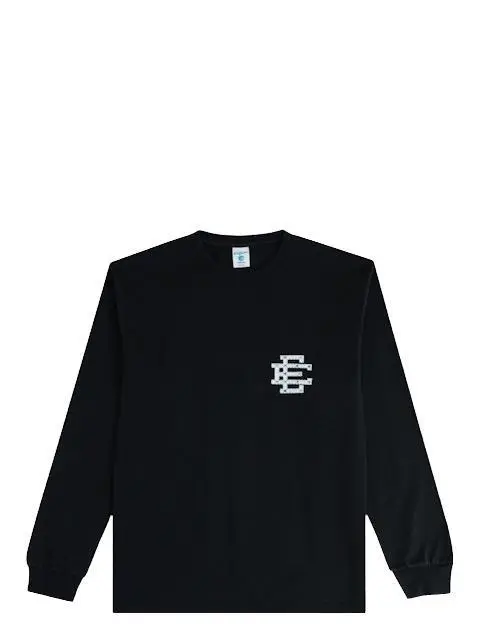 ERIC EMANUEL Ee Rhinestone Long Sleeve T-shirt - Black/screenprint