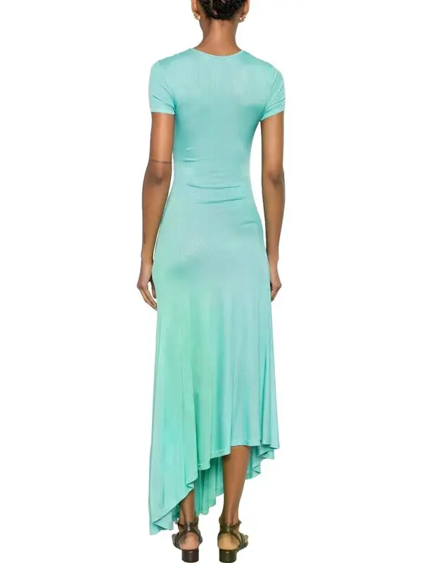 Christopher Esber Paisley Lace Ribbed Dress - Blue