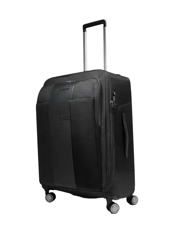 PIQUADRO Medium Expandable Four-wheel Suitcase - Black