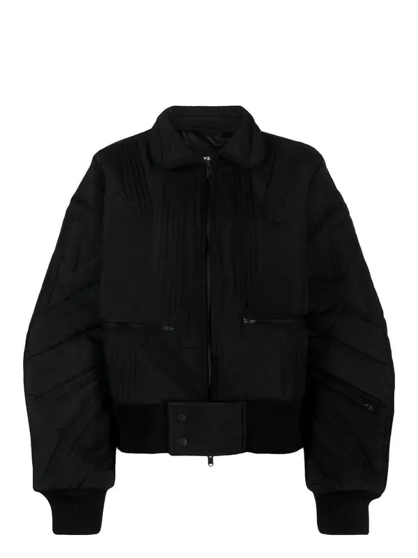 Y3 Quilted Bomber Jacket - Black