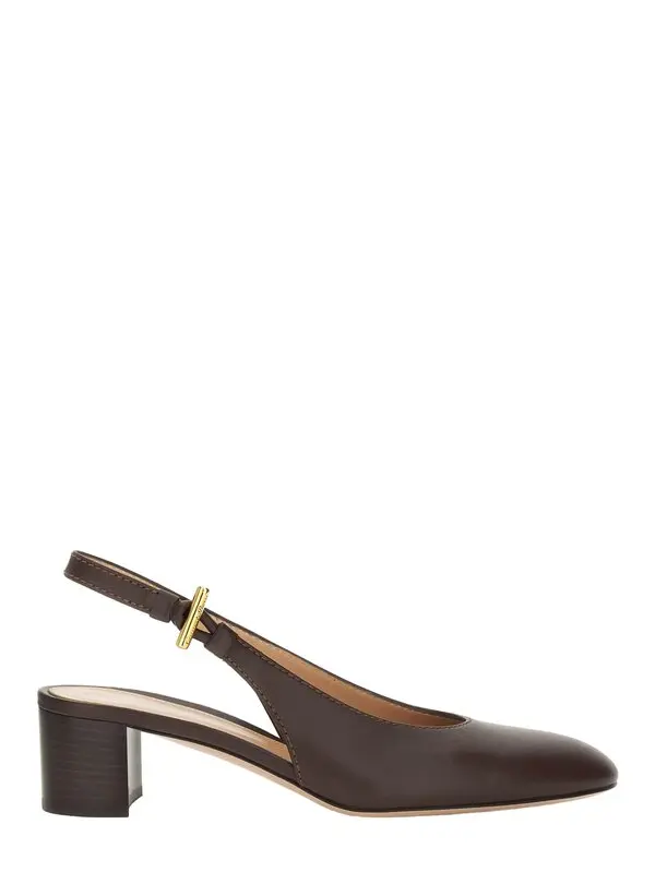 GIANVITO ROSSI Anais Leather Slingbacks - Brown - Calf