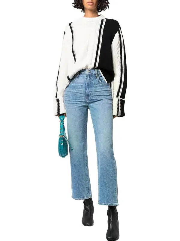 SLVRLAKE Cropped Straight-leg Jeans - Blue