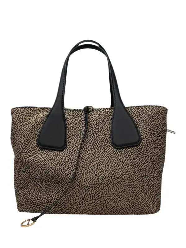 Borbonese Zip Up Top Handle Bag - Black