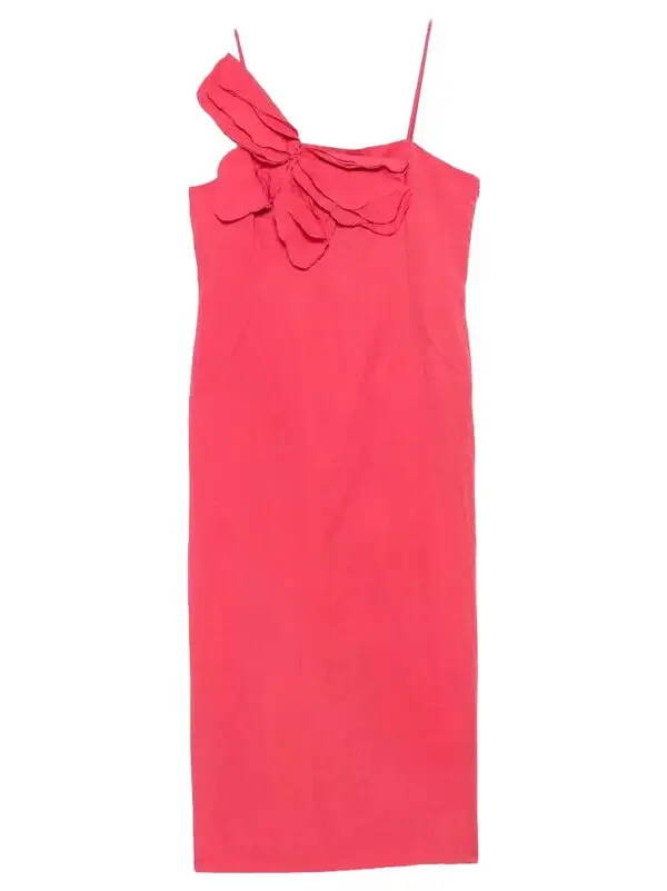 Blumarine Spaghetti Strap Midi Dress - Pink