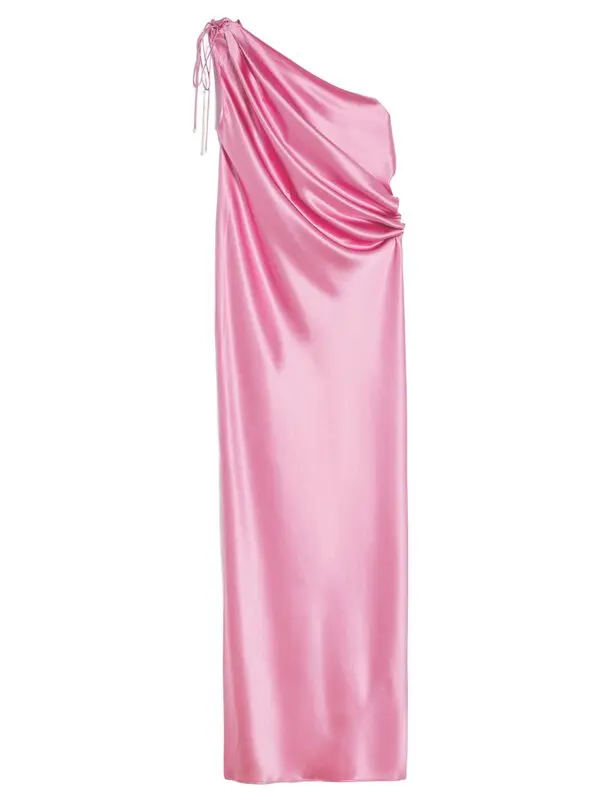 Max Mara One-shoulder Maxi Dress - Pink