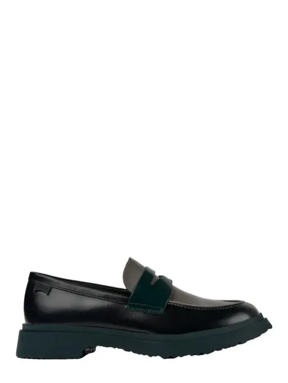 Camper Round Toe Loafers - Black And Gray