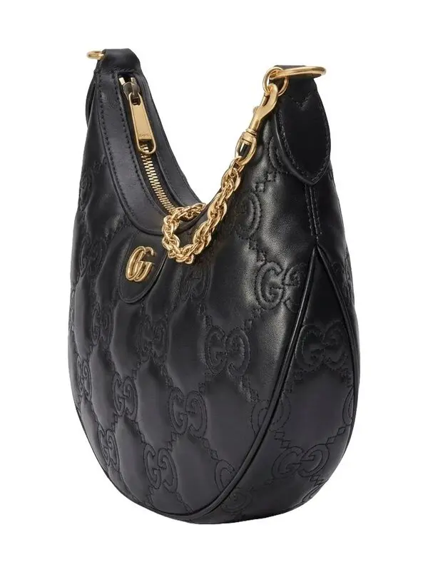 Gucci Padded Chain Shoulder Bag - Black