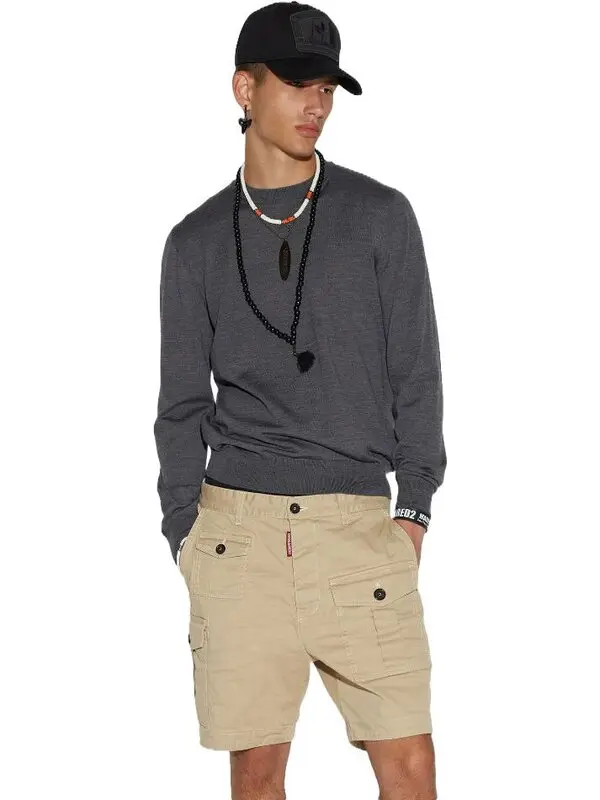 Dsquared2 Crewneck Long-sleeved Knitted Jumper - Black