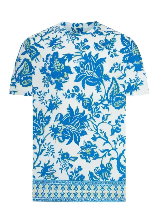 Etro Soho Floral-print T-shirt - Blue