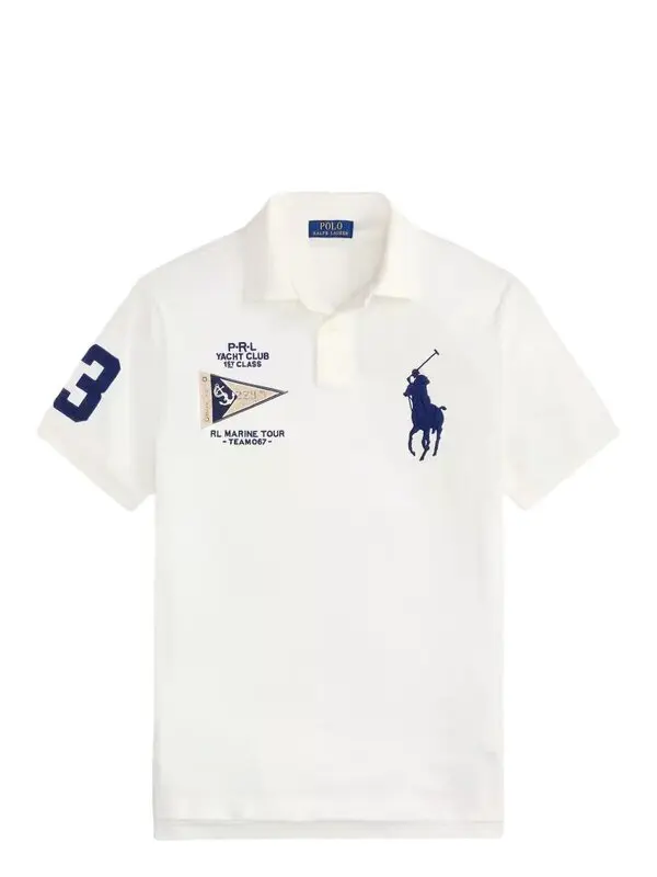 Polo Ralph Lauren Big Pony Embroidered Polo Shirt - Neutrals
