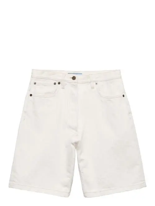 Prada Denim Bermuda Shorts - White