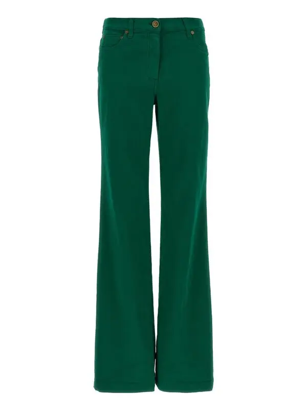 Etro Cotton Wide Leg Trousers - Green