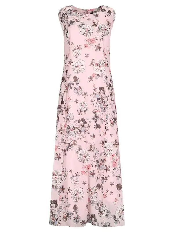 Max Mara Floral-print Cap-sleeve Maxi Dress - No