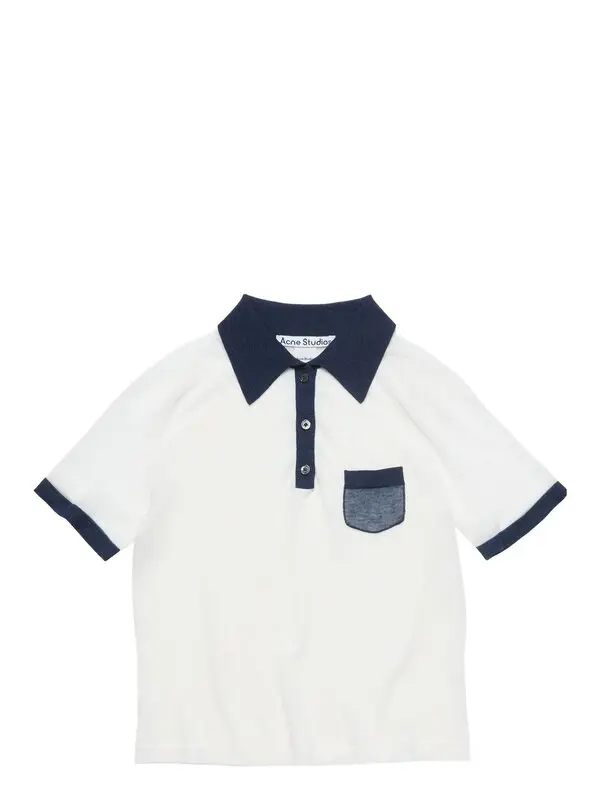 Acne Studios Short Sleeve Polo Top - White